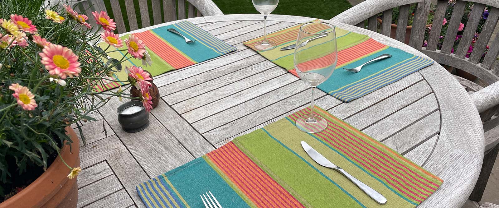 Linen Stripe Placemats - Linen Table Mats | The Stripes Company UK