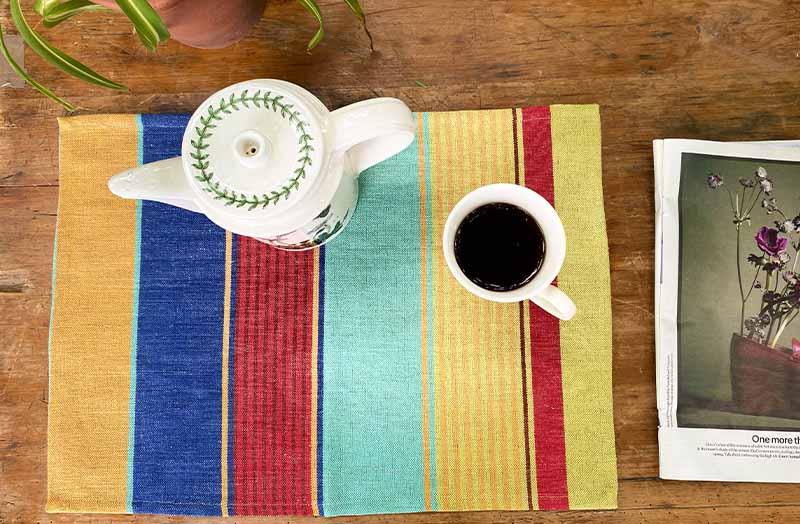 Linen Stripe Placemats - Linen Table Mats | The Stripes Company UK