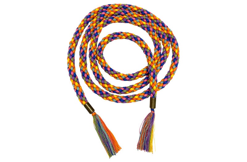Multicolour Cotton Rope Braid 1.5 metre long | The Stripes Company UK
