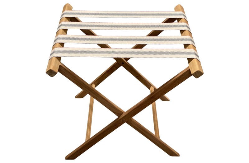 Grey, Off White Folding Luggage Racks | The Stripes Company UK