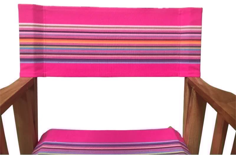 Bright Pink With Rainbow Stripes Directors Chairs | The Stripes Company UK