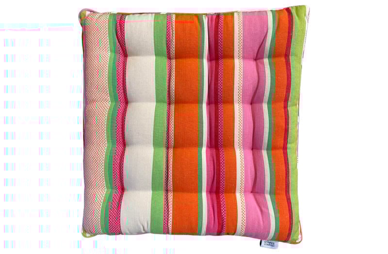 Striped Seat Pads with Piping | The Stripes Company UK