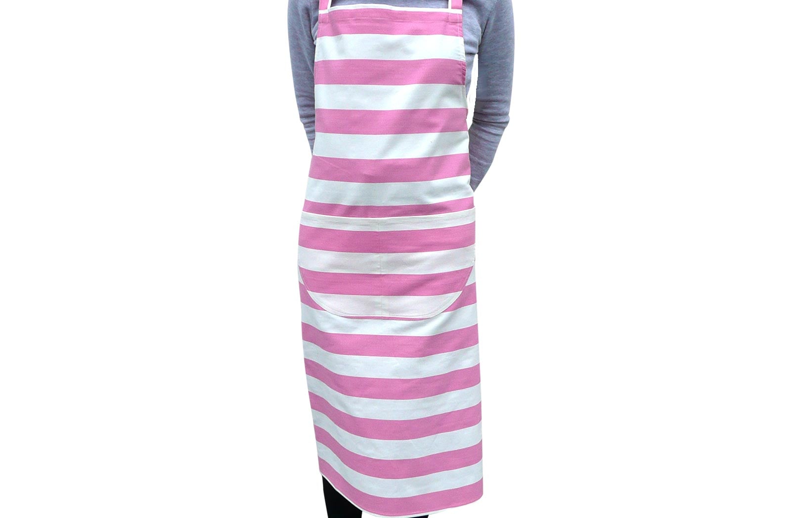 Pink and White Striped Apron | The Stripes Company UK