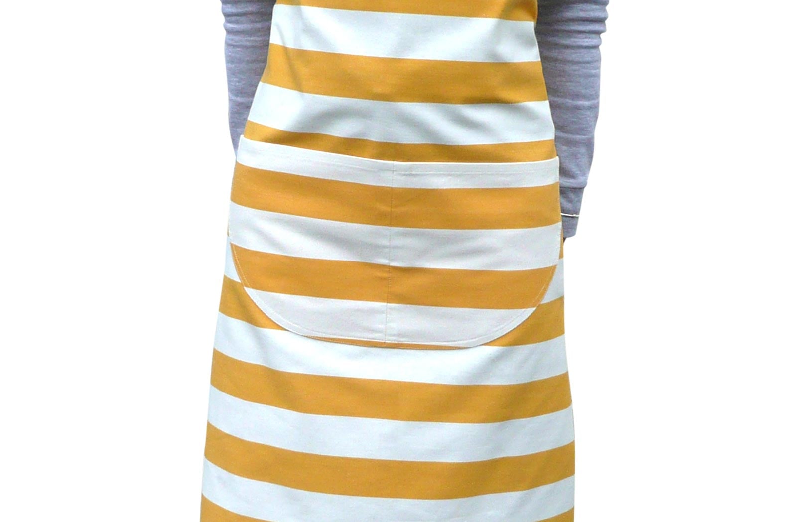 Yellow and White Striped Aprons | The Stripes Company UK