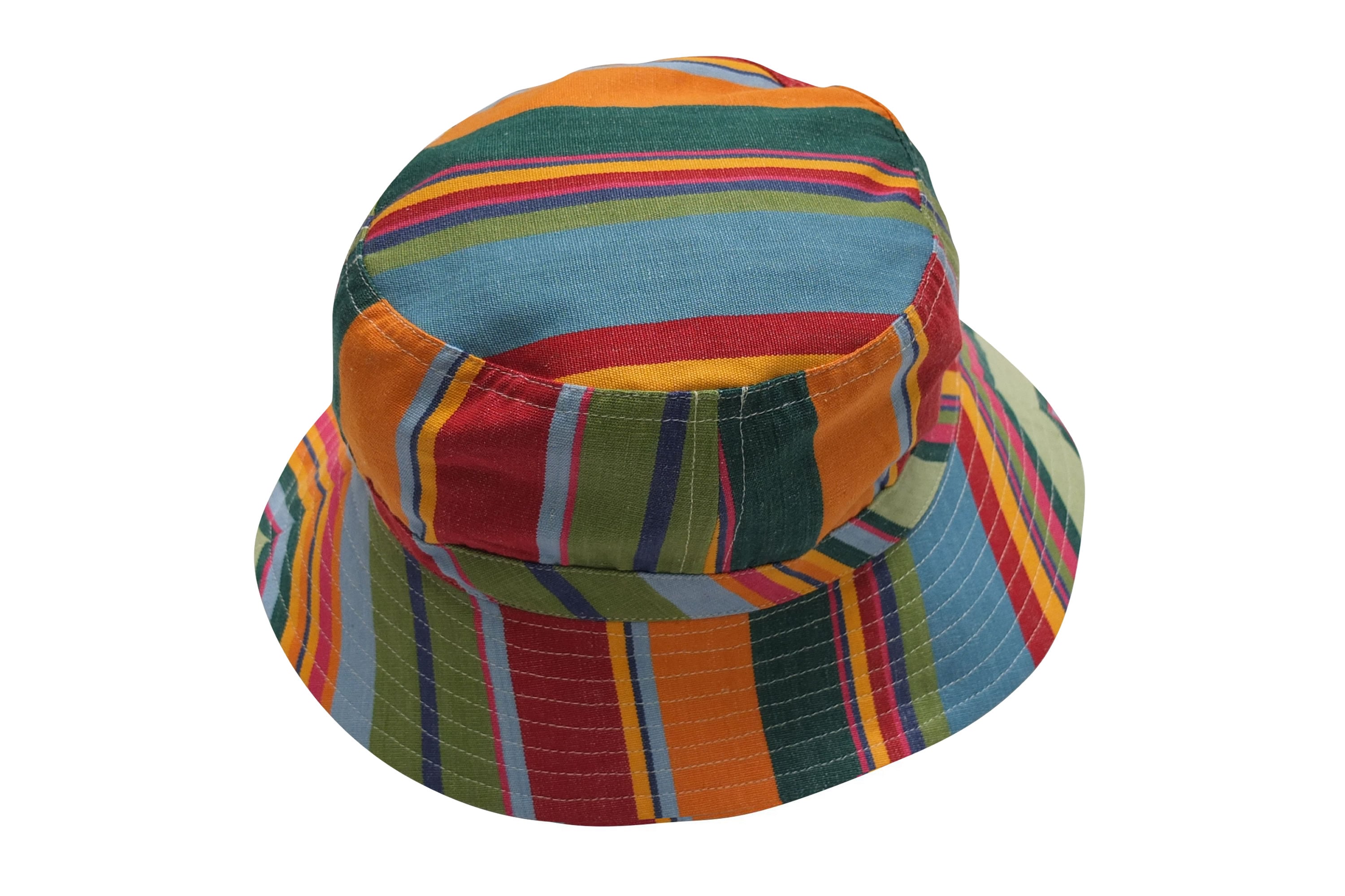 Bottle Green Striped Sun Hats | Sun Protection Hat Bowling Stripes ...